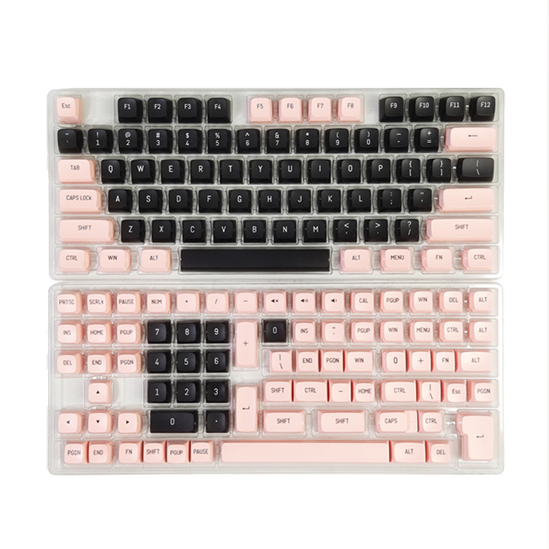 Pink Black 104+45 CSA Profile PBT Doubleshot Keycap Set Cherry MX ...