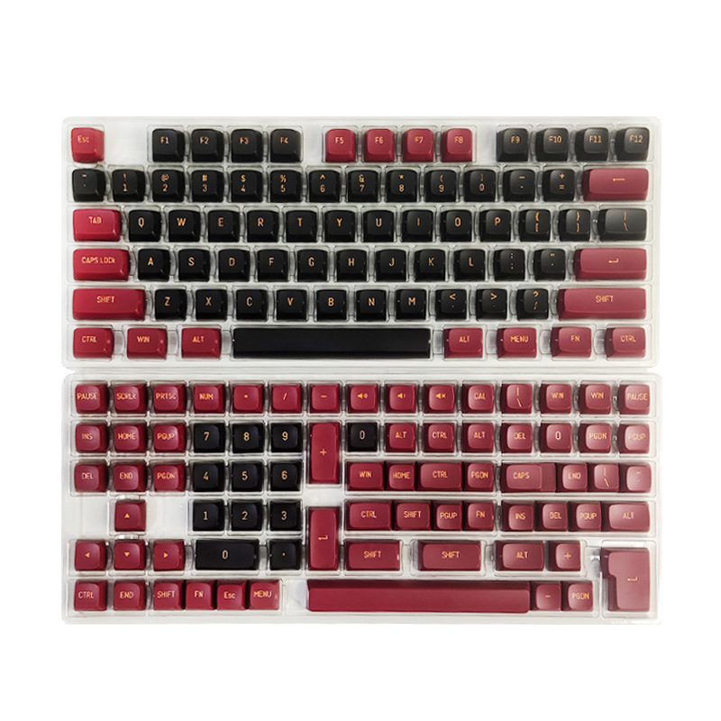 Red Black 104+45 CSA Profile PBT Doubleshot Keycap Set Cherry MX ...