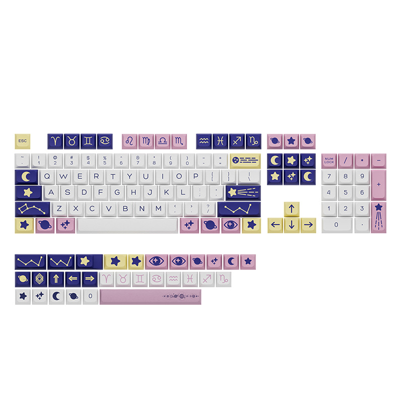 Zodiac 104+30 XDA-like Profile Keycap Set Cherry MX PBT Dye-subbed for ...