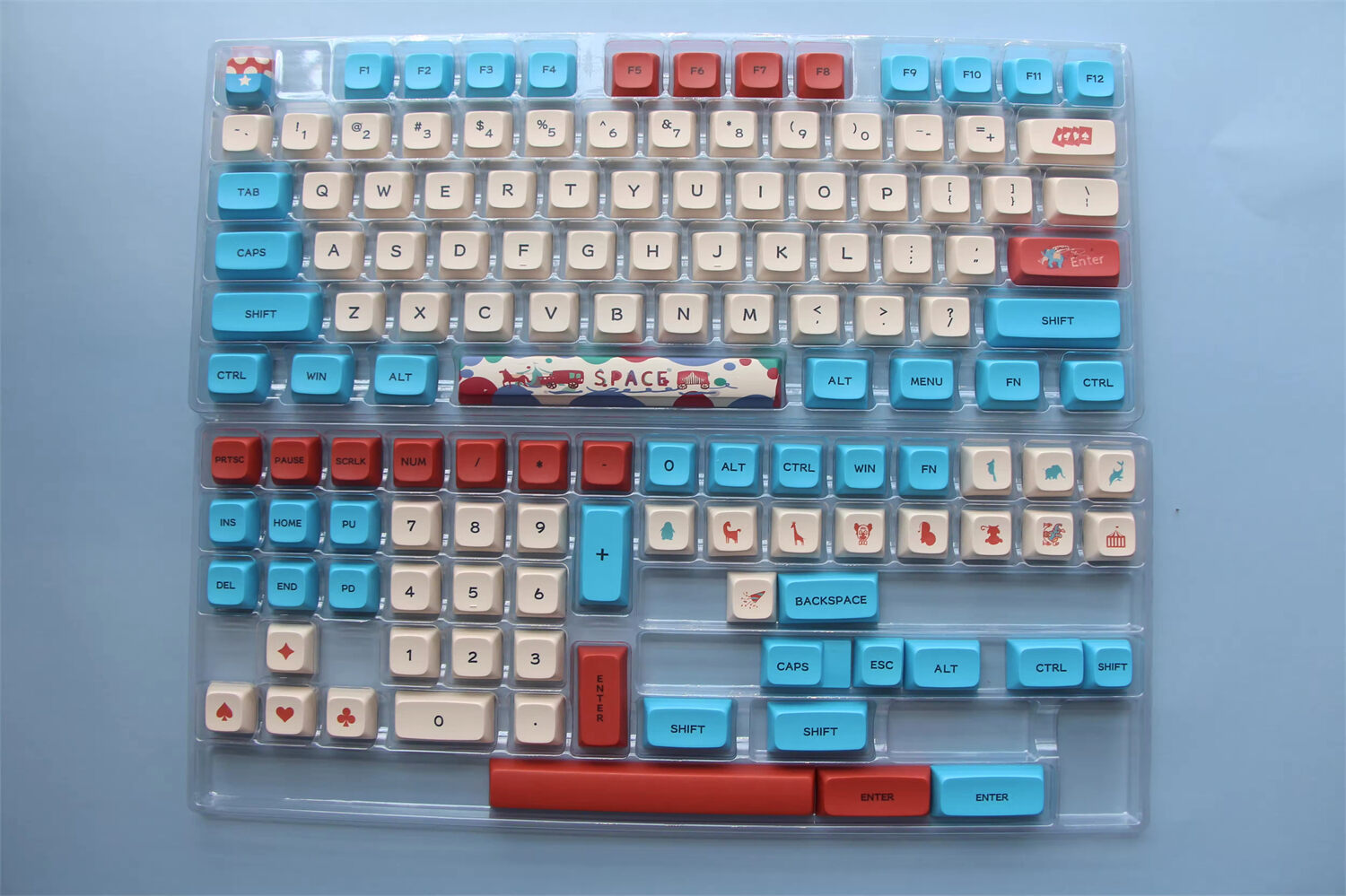 Circus 104+28 XDA profile Keycap PBT Dye-subbed Cherry MX Keycaps Set ...