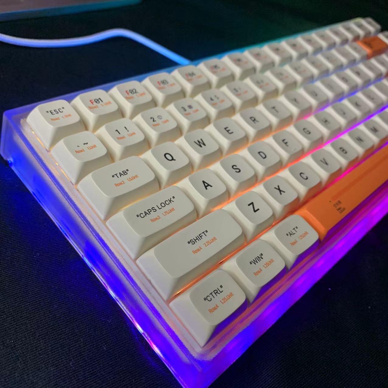 Plastic 104+34 XDA profile Keycap PBT Dye-subbed Cherry MX Keycaps Set ...