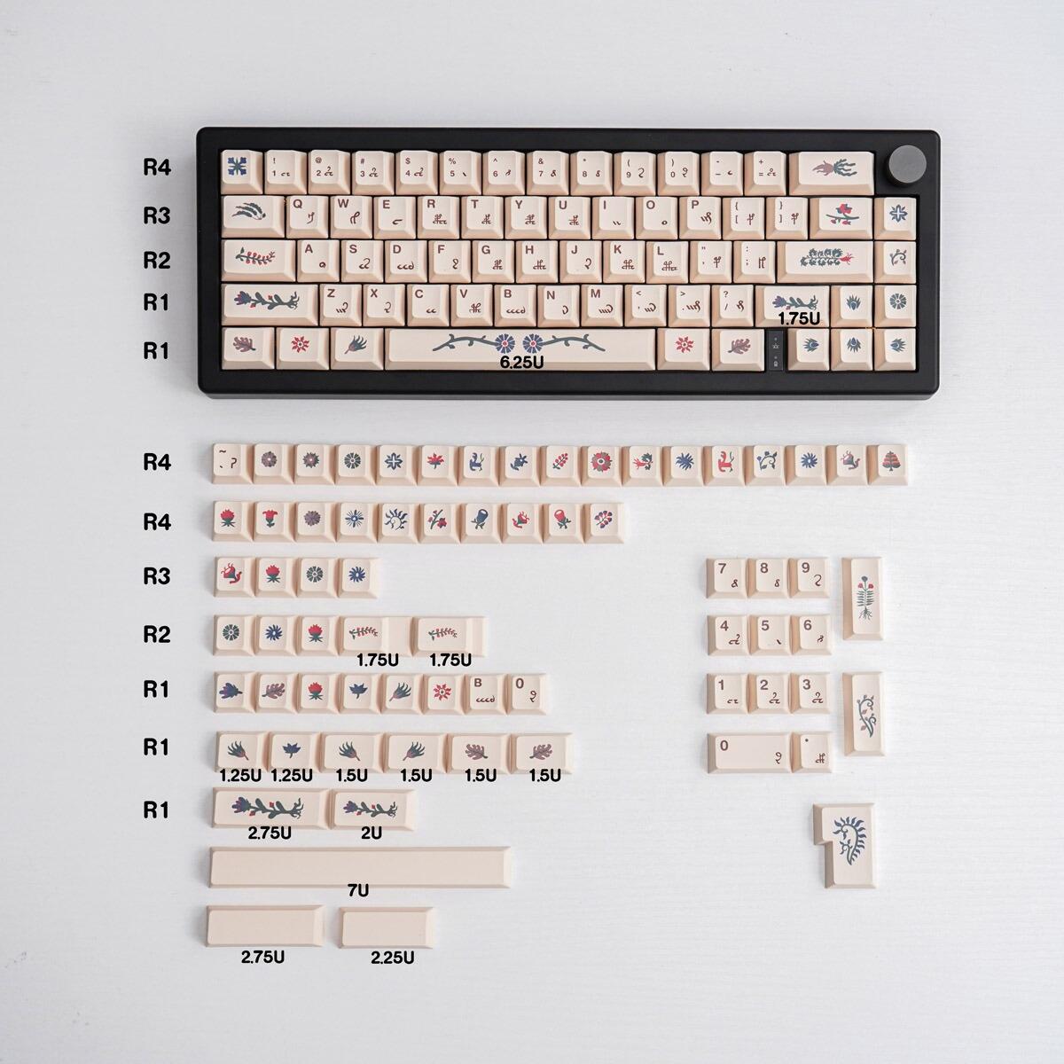 MW Voynich 104+31 PBT Dye-subbed Keycap Set Cherry Profile Compatible ...