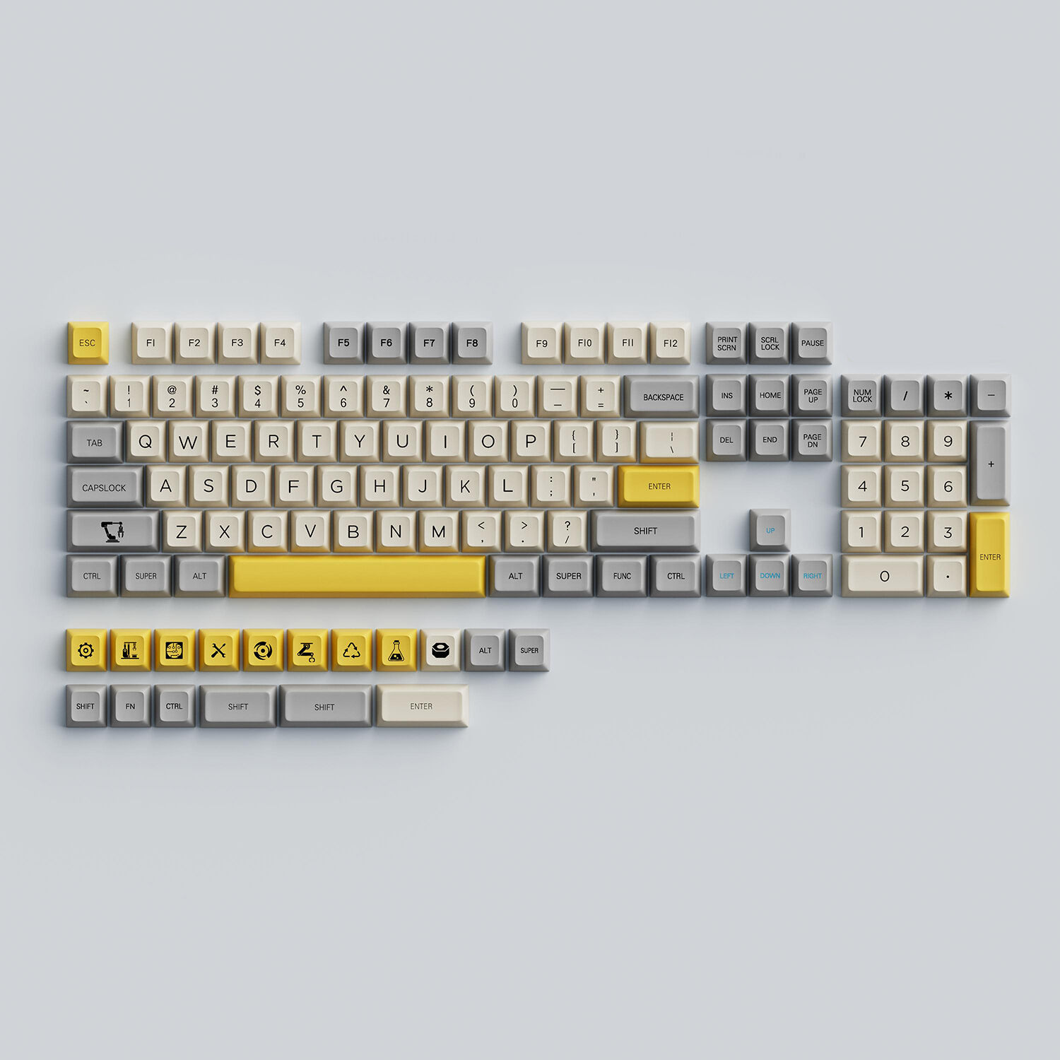 104+17 Heavy Industry PBT Dye-subbed XDA Keycap Set for Mechanical ...