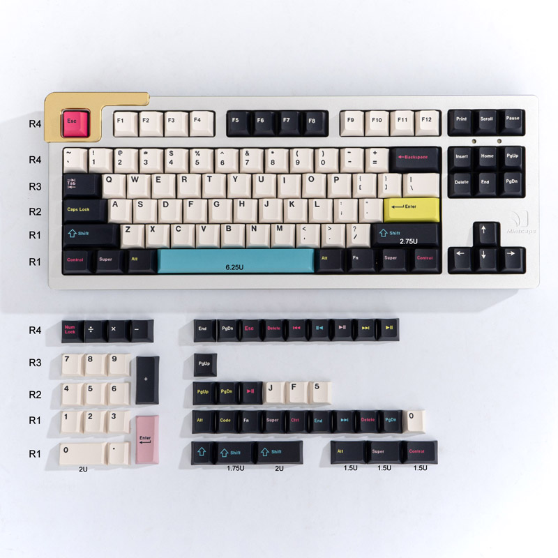 Future Funk GMK 104+32 Full PBT Dye Sublimation Keycaps Set for Cherry ...