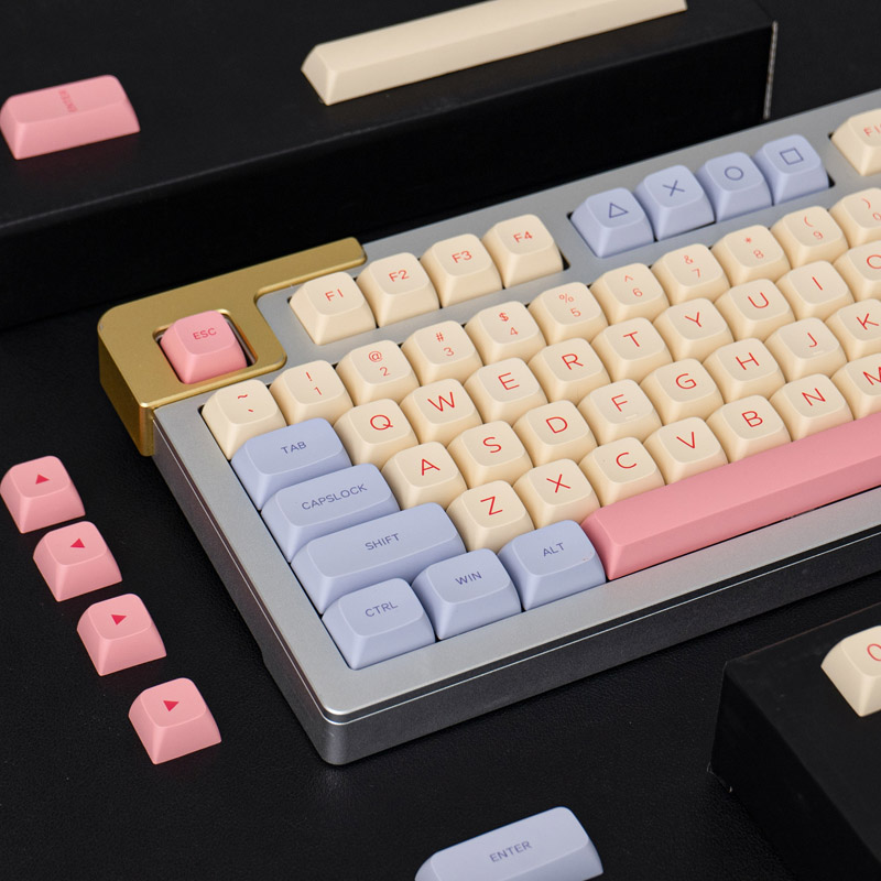 Marshmallow 104+24 XDA profile Keycap PBT Dye-subbed Cherry MX Keycaps ...