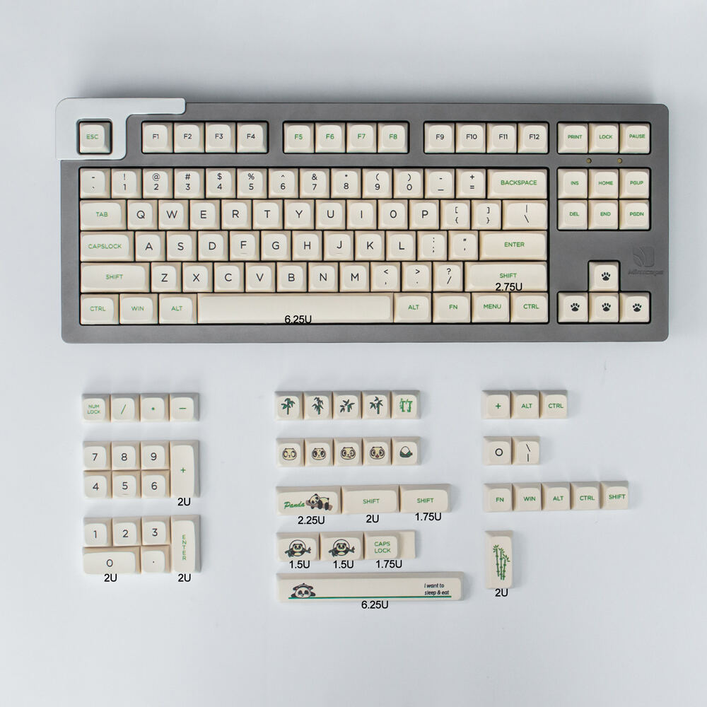 Panda 104+28 XDA profile Keycap Set PBT DYE Sublimation for Mechanical ...