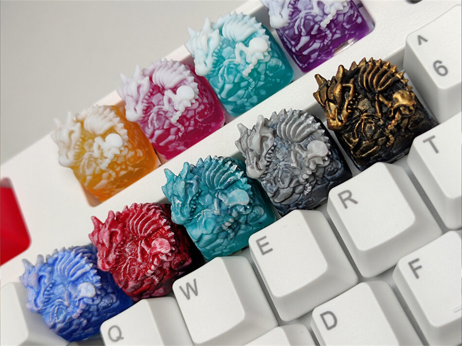 Dropshipping Dragon Bone Cool Resin Keycaps Artisan ESC Keycap ...