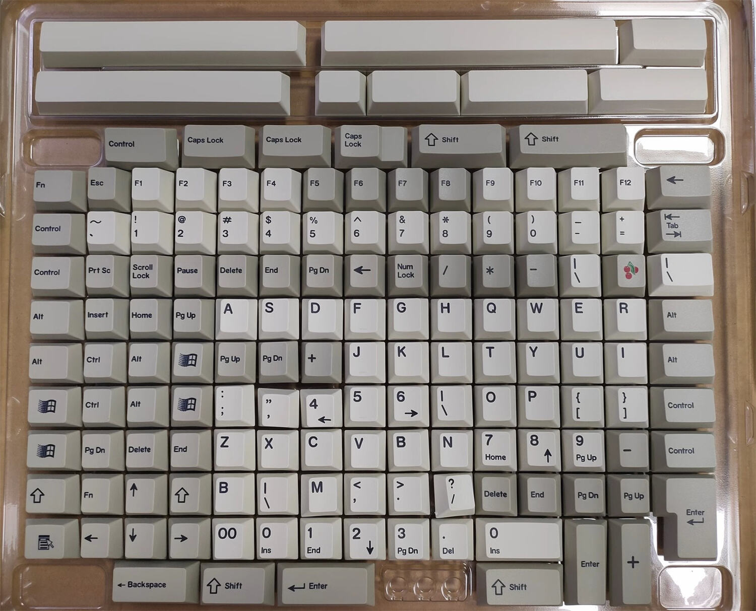 1953 Retro Grey 104+43 Cherry MX PBT Dye-subbed Keycaps Set for ...