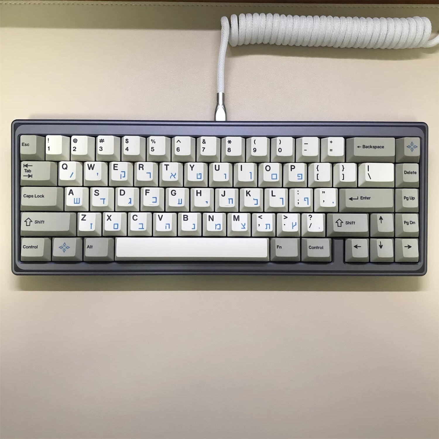 Hebrew Blue / Green / Red 104+42 Cherry MX PBT Dye-subbed Keycaps Set ...