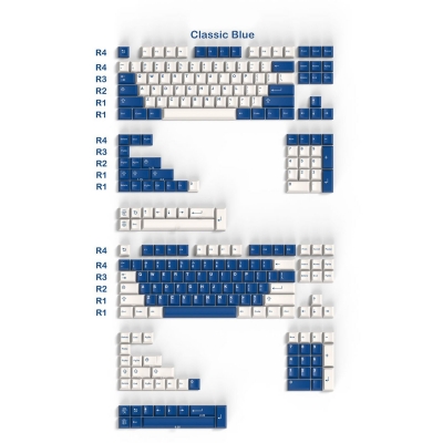 Classic Blue GMK Style 264 Keys ABS Doubleshot Full Doubleshot Keycaps ...